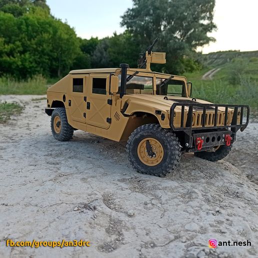 3D file 3D PRINTED RC CAR HMMWV (Humvee Hummer) BODY 2 in 1 set BY ...