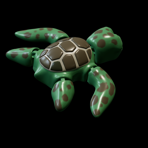 🐢 flexi sea turtle / fantasy / print in place / animal・Free STL File ...