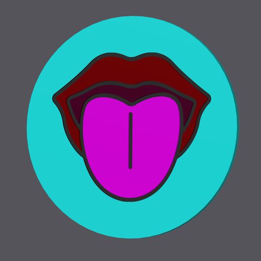 STL file Tongue - Round Coasters with holder 👅 (3MF)・3D printing idea ...