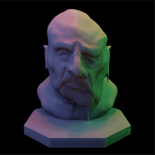 🫠 Melting Horror Bust・ STL File for ・Cults