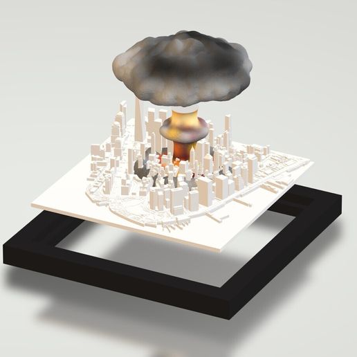 💥 Explosion in NY Manhattan・ STL File for 3D printing・Cults