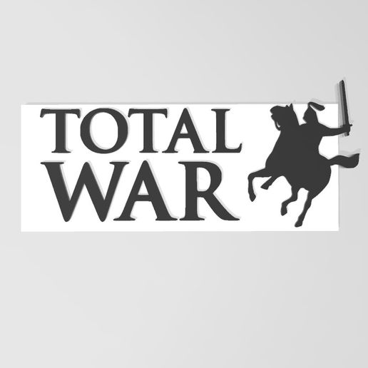 🏢 TOTAL WAR LOGO・ STL File for ・Cults