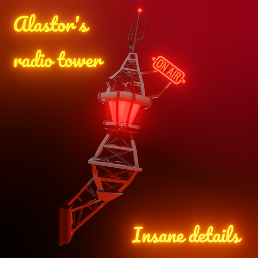 📻 Alastor's Radio Tower - Hazbin Hotel・ STL File for 3D printing・Cults