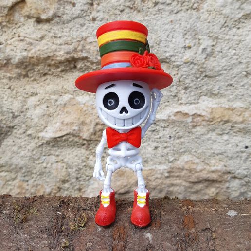💀 Cute Skeleton・ STL File for 3D printing・Cults