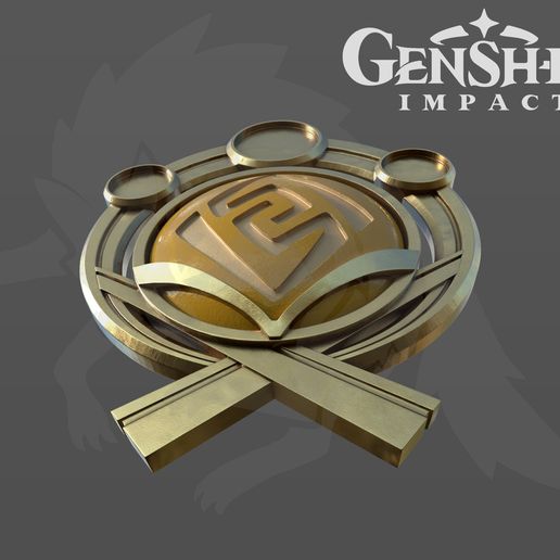 Free OBJ file GENSHIN IMPACT VISION INAZUMA GEO ANEMO CREO DENDRO ...