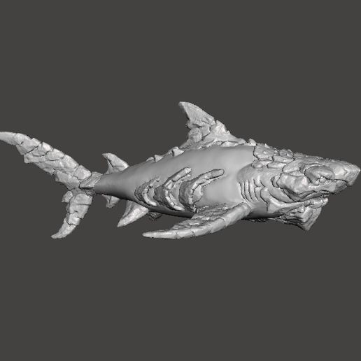 🦈 STONE SHARK MINIATURE MODEL FIGURE FOR FANTASY GAMES RPG DND・ STL ...