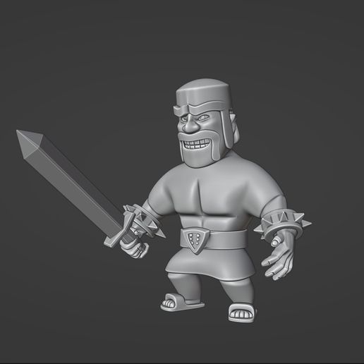 🗡️ Figure of Barbarian Clash Roayle・ STL File for ・Cults