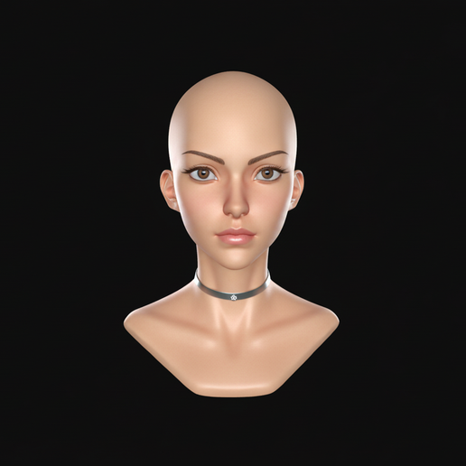 👨‍🦲 Bald Mannequin Head STL 3D Printable Neutral Bust for Sculpture ...