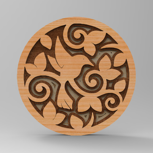 🐦 colibri multilayer laser and 3d print・Free STL File for ・Cults