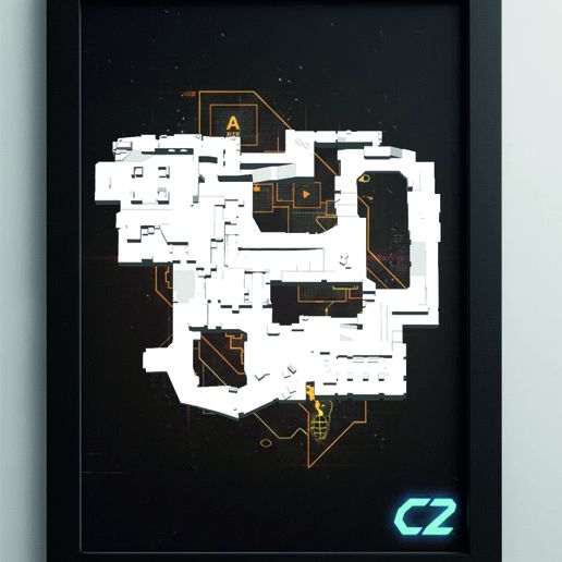 🗺️ Mapa Mirage - Arte de parede impressa em 3D | Counter-Strike 2 ...