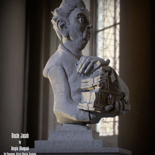 👻 Haunted Mansion Uncle Jacob 3D Printable Bust DELUXE VERSION・ 3D File ...