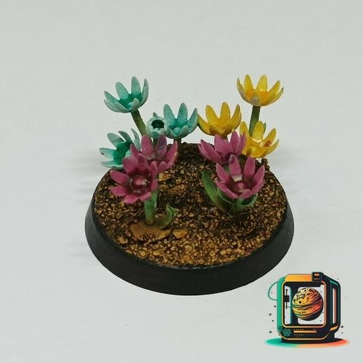 💐 Flowers for miniature bases・ STL File for ・Cults