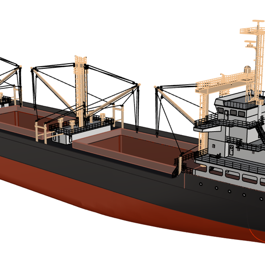 🚢 General Cargo Ship - 12000 DWT・ STP File for 3D printing and CNC ...