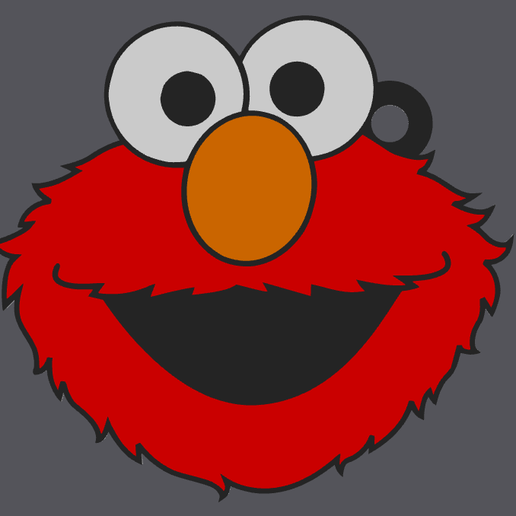 👹 Elmo and Monster Multicolor Key Ring・Free 3D File for 3D printing・Cults