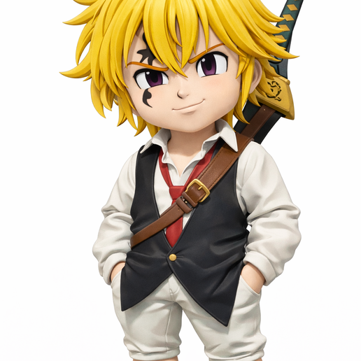 👽 Seven Deadly Sins - Meliodas Chibi・ STL File for 3D printing・Cults