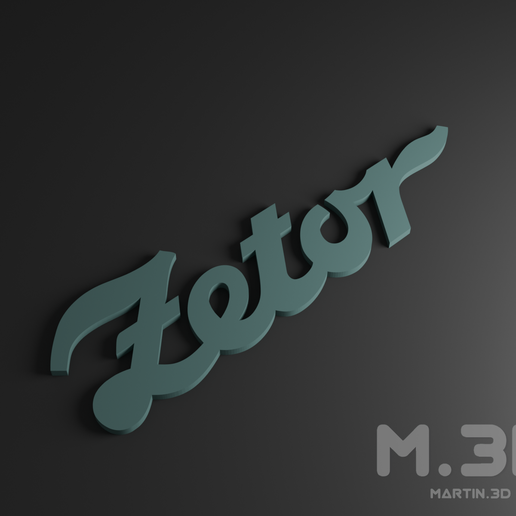 👾 Zetor logo (text)・Free STL File for 3D printing・Cults
