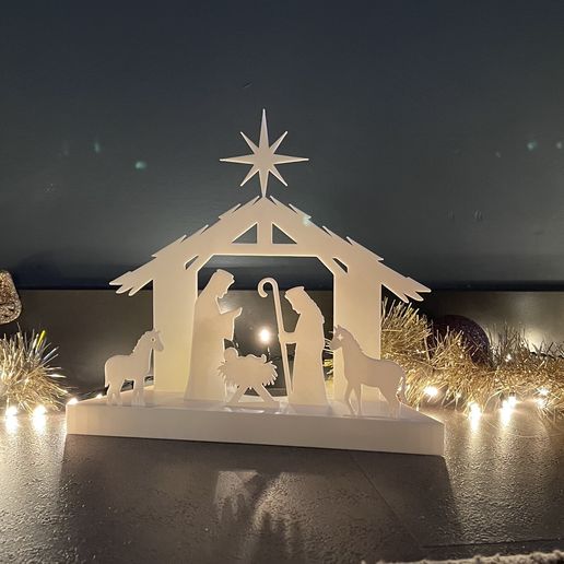 🎄 Christmas Light Stand Nativity Scene・ 3MF File for 3D printing and ...
