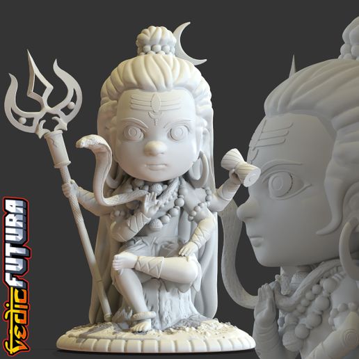 STL file Chibi Shiva The Destroyer Cute [Easy Paint] 🎨 ・3D printer ...