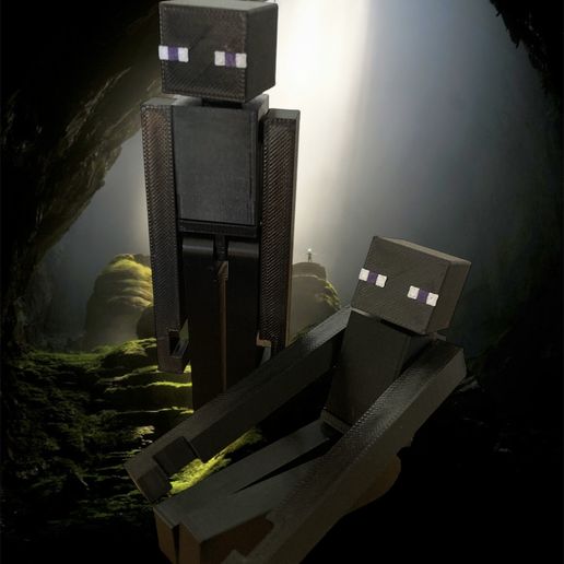 🚸 Enderman movable figurine minecraft・ STL File for 3D printing・Cults