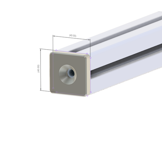 🔚 Tapa final para perfil de aluminio 4040 - M8 avellanado・Archivo STL ...
