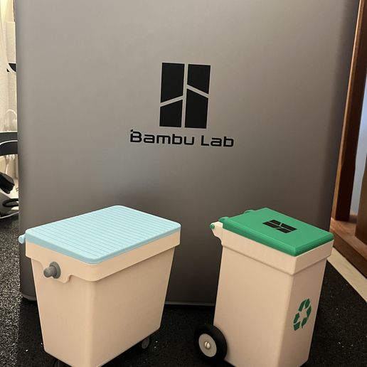 🥼 BAMBU LAB FILAMENT GARBAGE CAN X1・ STL File for 3D printing・Cults
