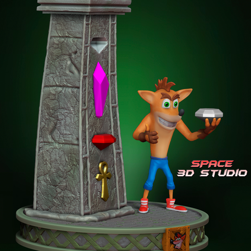 STL file Crash Bandicoot 🎮 ・3D printing template to download・Cults