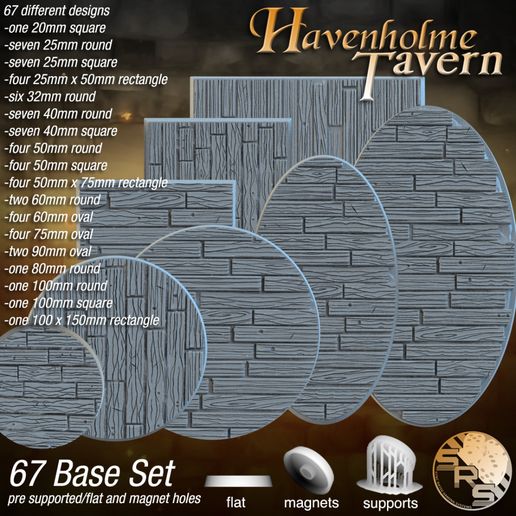 3D file Wood Plank Bases (New) 🪵 ・3D print model to download・Cults