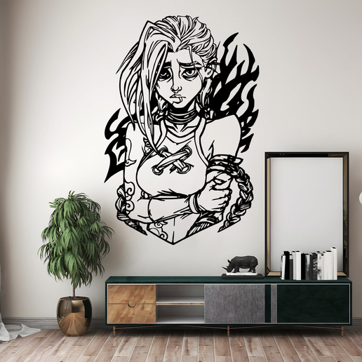🎨 Arcane Jinx Wall Art #2・ STL File for 3D printing・Cults