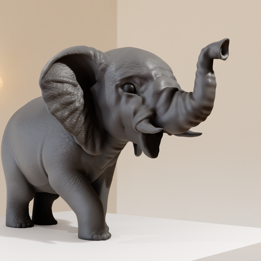 STL file baby elephant trunk up stl 👶 ・3D printer model to download・Cults