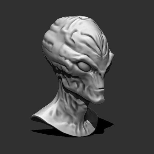 👽 Alien Bust 5 - High-Quality 3D Printable STL Model・ 3D File for 3D ...