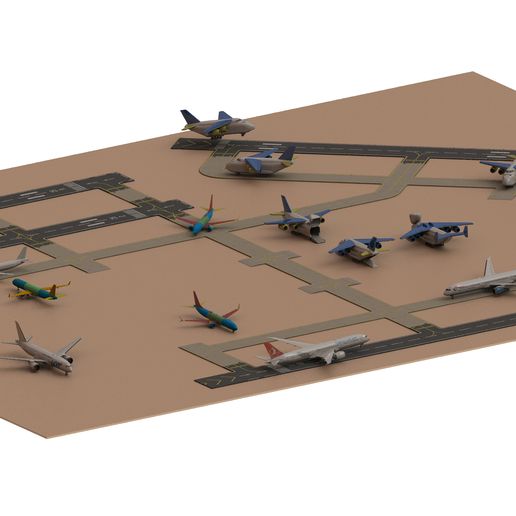 ️ F-F02-Test The Airport #2 Set Test・Free 3D File for 3D printing・Cults