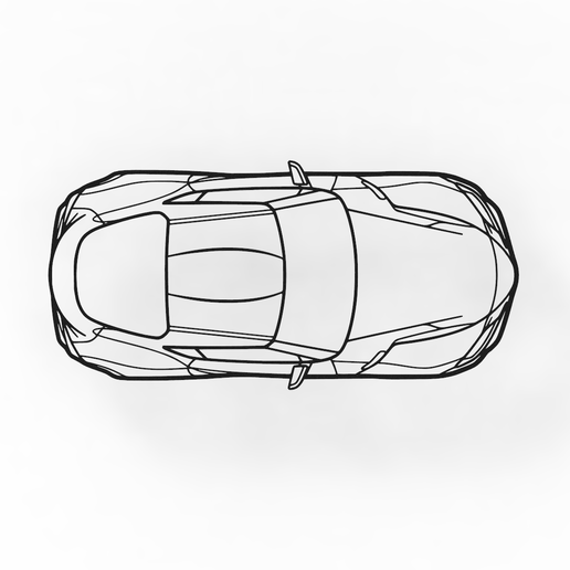 STL file Toyota Supra MK5 Top Silhouette - wall art 🚗 ・3D printable ...