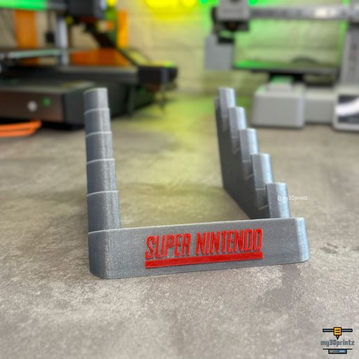 🕹️ SNES DISPLAY STAND FOR 6 GAMES・ 3D File for 3D printing・Cults