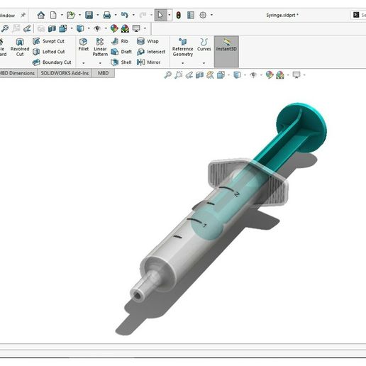 💉 Syringe・ STL File for 3D printing・Cults