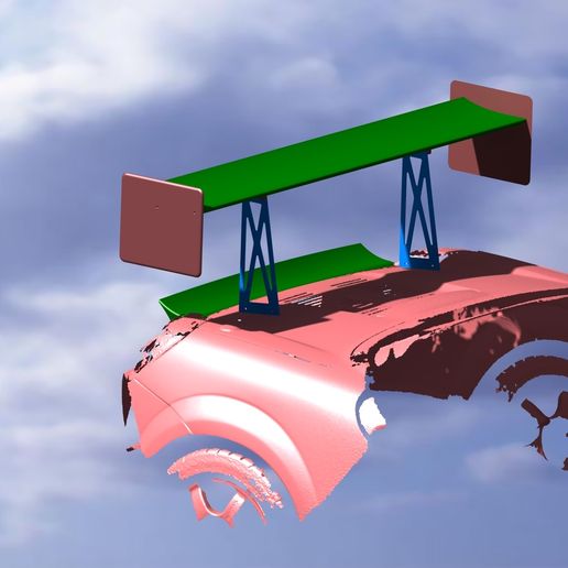 👽 MR 2 Spyder Ducktail Lip Spoiler・ STL File for 3D printing・Cults