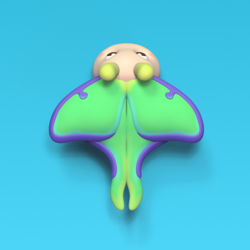 🗿 Luna Moth・ 3D File for ・Cults