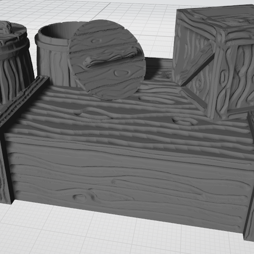 🎲 Fantasy Crates and Barrel・Free STL File for ・Cults