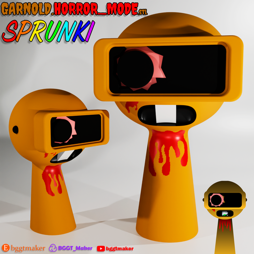 STL file Garnold HORROR SPRUNKI INCREDIBOX | Gold Sprunki 3D Model STL ...