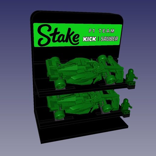 🪞 Lego F1 Speed Champions Display Stand Stake Kick Sauber・ STL File for ...