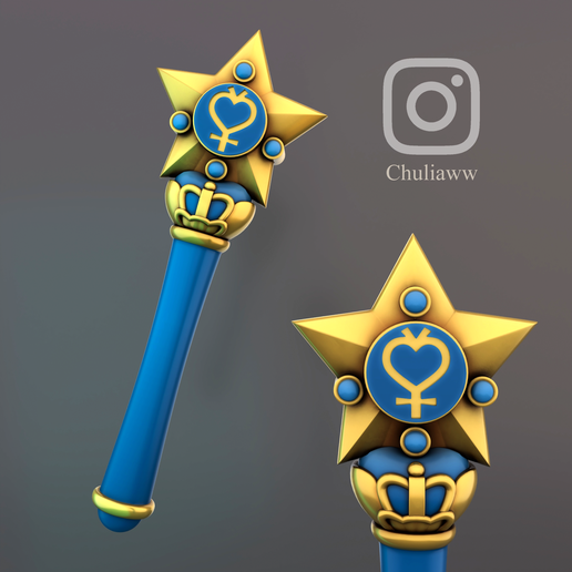 🌙 Sailor Mercury Wand・ STL File for 3D printing・Cults