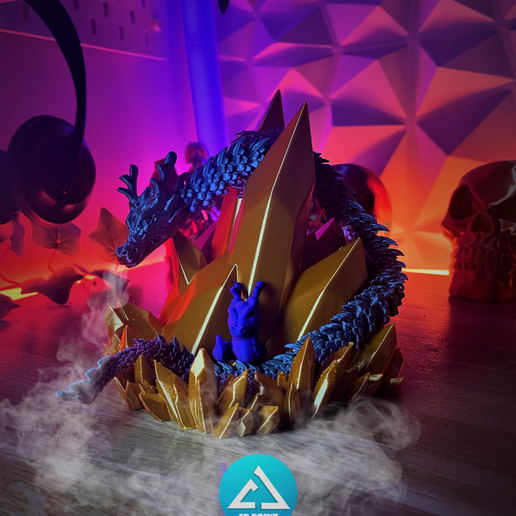 🐉 Articulated Dragon Display Stand・ STL File for 3D printing・Cults