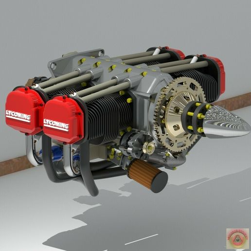 🛩️ LYCOMING O-360 - CESSNA 172 - AIRPLANE ENGINE・ STL File for 3D ...
