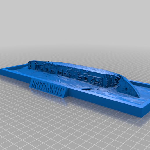 ⭐ HMHS Britannic Wreck Diorama・Free 3D File for ・Cults
