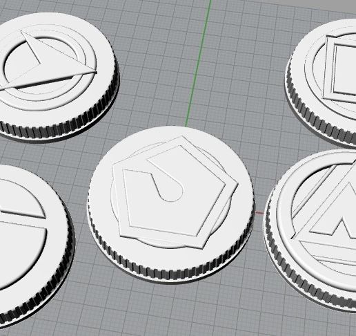 👽 Alien rangers power coins 3D print model・ STL File for ・Cults