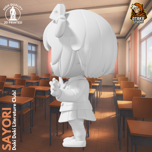 🎨 Chibi Sayori - Doki Doki Literature Club Fan Art 3D Model・ STL File ...