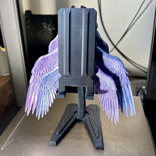 3D printable Angel wings mobile phone stand,phone holder,Six wing ...