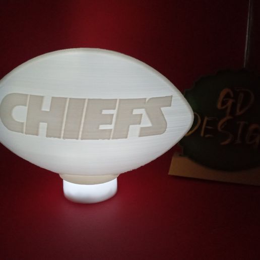 STL file Clawed Kansas City Chiefs NFL FOOTBALL LIGHT 🏙️ ・3D printer ...