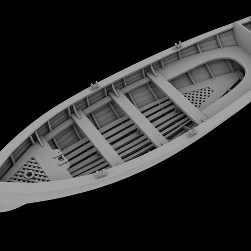 🛥️ 14ft Dinghy USN style・ STL File for 3D printing・Cults