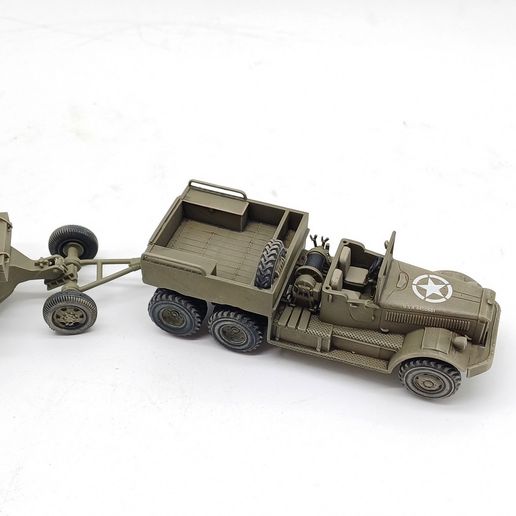 💎 Diamond T980 truck (M20, 12-ton, 6x4) + 12-wheel M9 Rogers trailer (US, WW2)・ 3D File for 3D ...