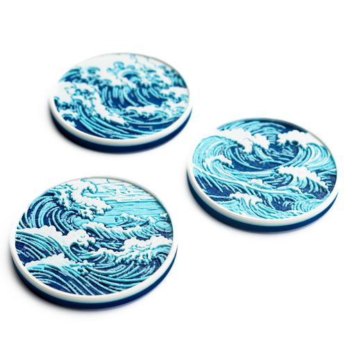 🌊 Wave Magnets・Free STL File for 3D printing・Cults